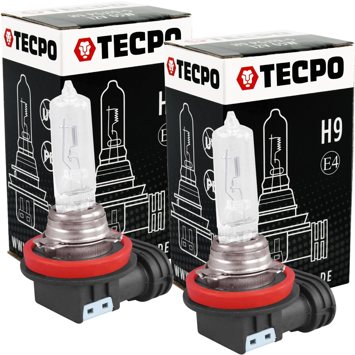 2x TECPO Glühbirne H9, 12V 65W, PGJ19-5, 10,90